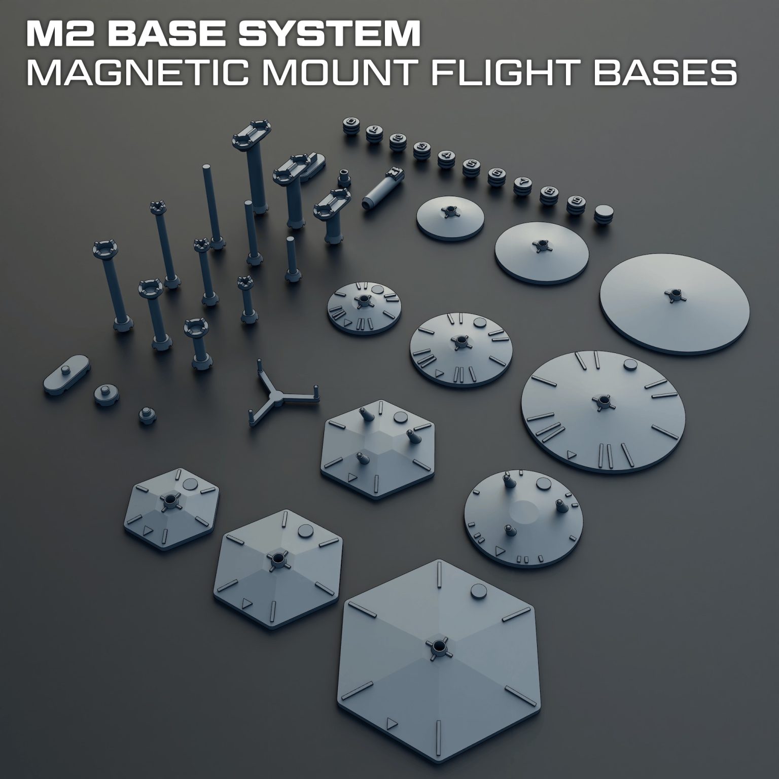 M2 Base System — Modular Flight Stands for Tabletop Combat - Hardware ...